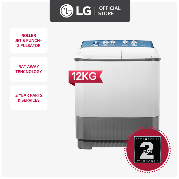 LG Washing Machine Premium Twin Tub 12.0 kg Wash Capacity PT1200R ...