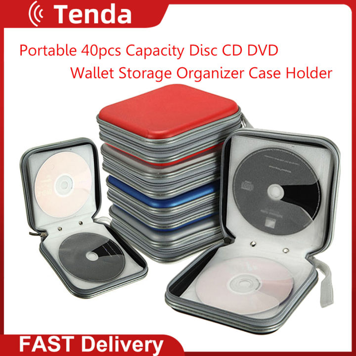 Portable 40pcs Capacity Disc CD DVD VCD Wallet Storage Organizer Case ...