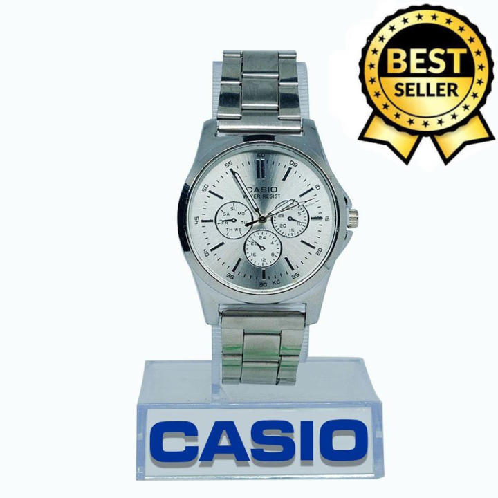Casio Analog 3 Chronograph Automatic Hand Movement KWC Silver Dial ...