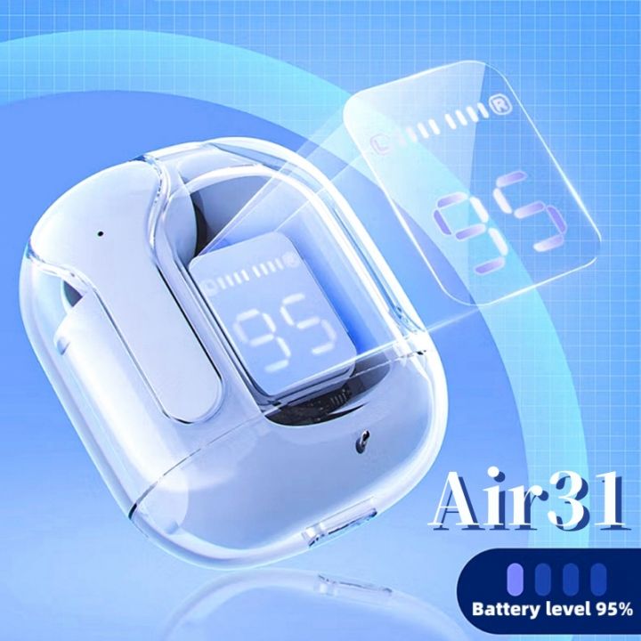 5.3อินเอียร์ Air31หูฟังโปร่งใสคุณภาพสูงพร้อมหน้าจอแบตเตอรี่ดิจิตอล | Lazada.co.th