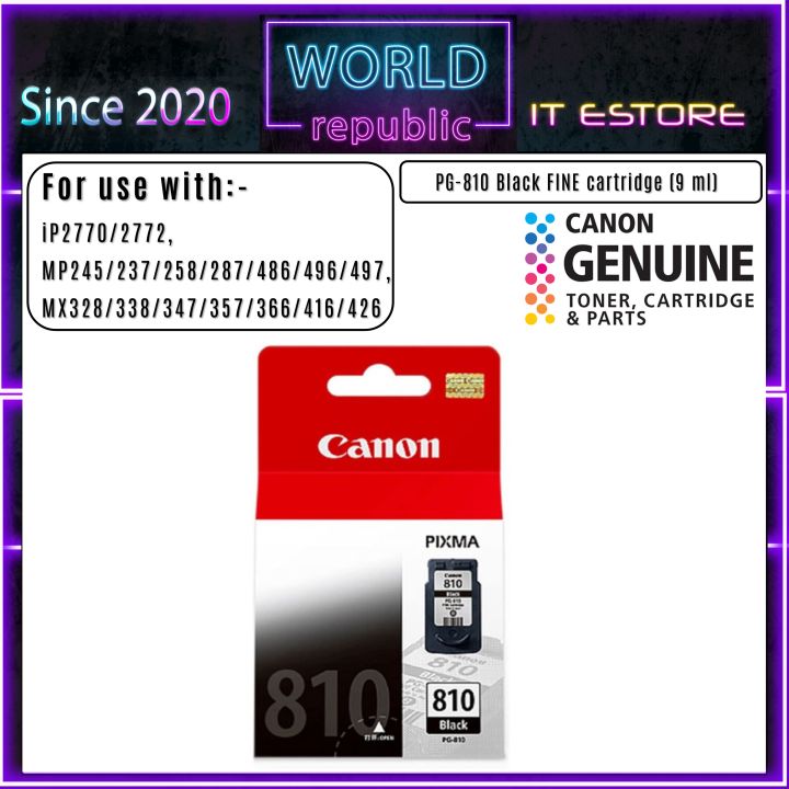 Genuine Original Ink Canon PG-810 PG 810 PG810 (9ML) CL811 PG810XL ...