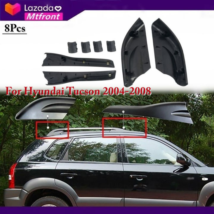 8Pcs Car Roof Rails Rack Leg Cover End Cap Protection Cover Shell For ...