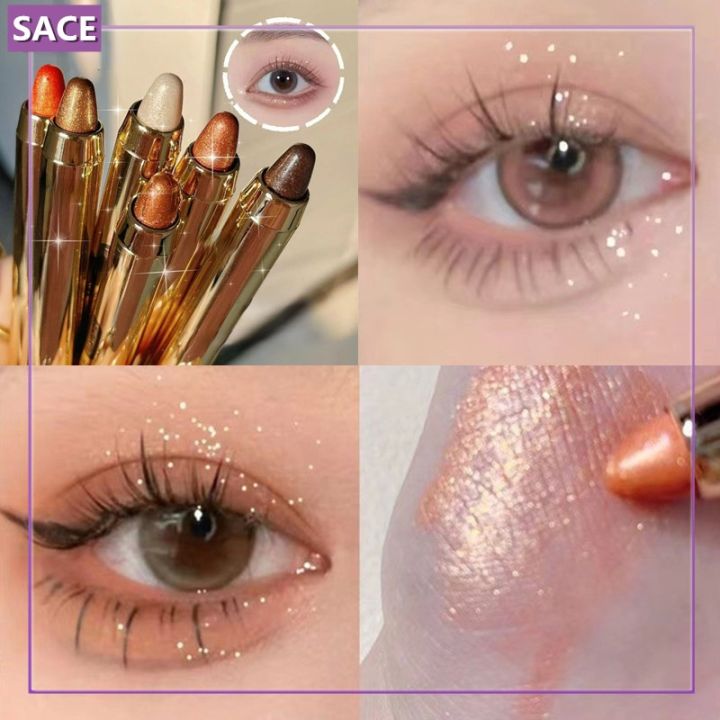 MYHO Highlighter Double-head Glitter High-gloss Eye Shadow Longlasting ...