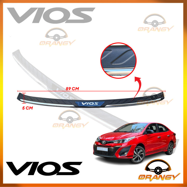 Toyota Vios 2019 to 2025 OEM Rear Stepsill All Black / Black Chrome ...