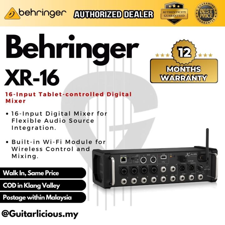Behringer X AIR XR16 Tablet-Controlled 16CH Digital Mixer ( XR-16 / XAir XR-16 / X-Air ) | Lazada