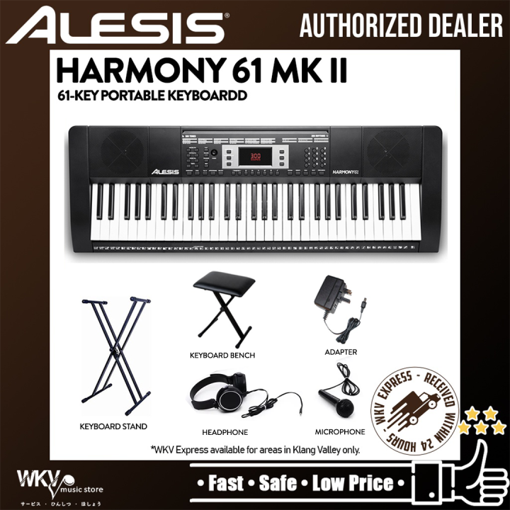 Alesis Harmony 61 MKII 61-Key Portable Keyboard with Built-In Speakers ... Alesis Harmony 61 MKII 61-Key Portable Keyboard with Built-In Speakers ...