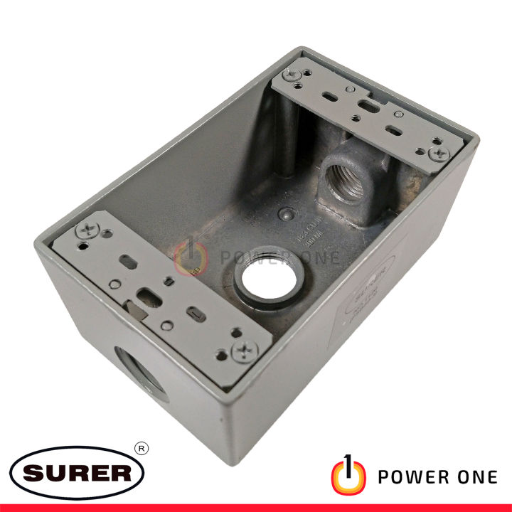 Surer 1120 1 Gang Utility Box, Three 1/2" Holes (1100 Series) | Lazada PH