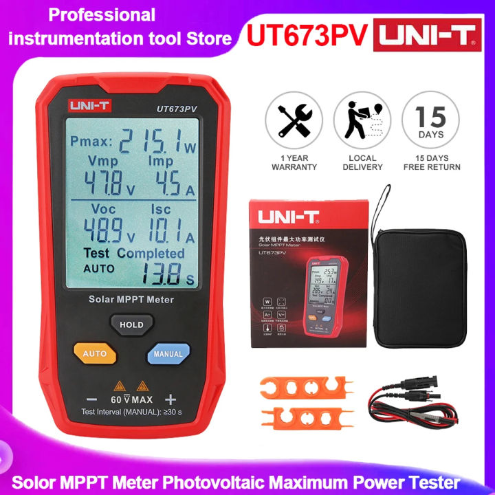 【Ready Stock】UNI-T UT673PV Solar MPPT Meter 5~800W PV Module Maximum ...
