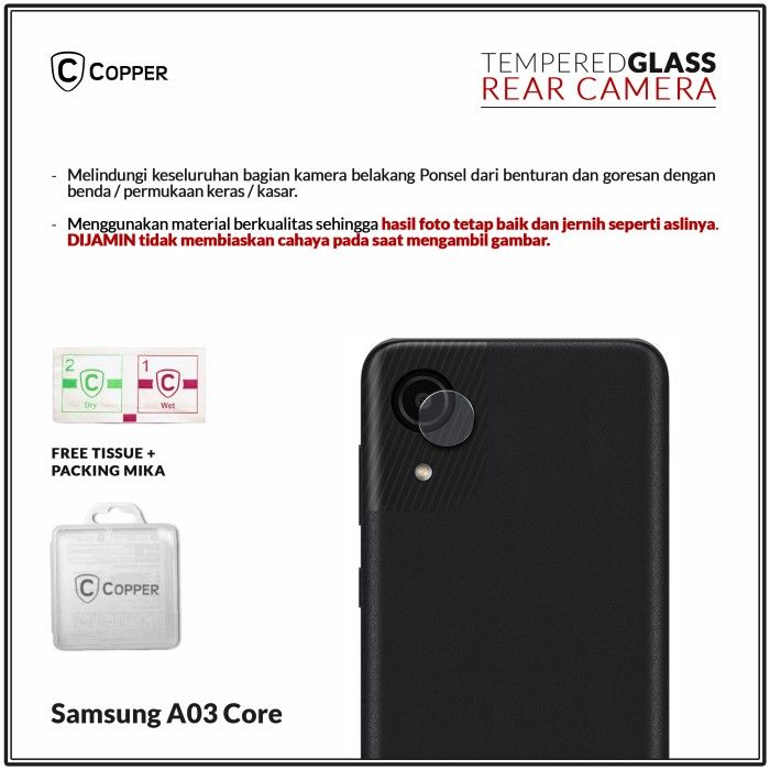 Samsung A03 Core - Copper Tempered Glass Kamera Clear | Lazada Indonesia