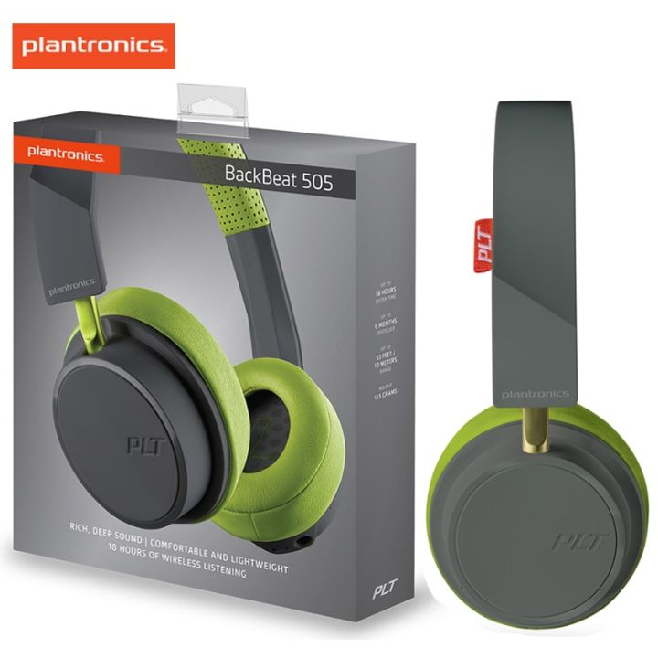 PLANTRONICS BACKBEAT 505หูฟังไร้สายหลายจุดบลูทูธแบตเตอรี่18ชั่วโมงหูฟังสำหรับซัมซุง S10 Note 10 ...