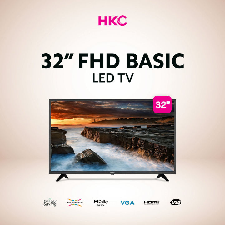 WOW | HKC 32" FHD BASIC LED TV | Model: H600-T32KF | Lazada PH