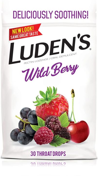 Luden's Wild Berry Soothing Pectine Lozenge / Oral Demulcent, 30 Throat ...