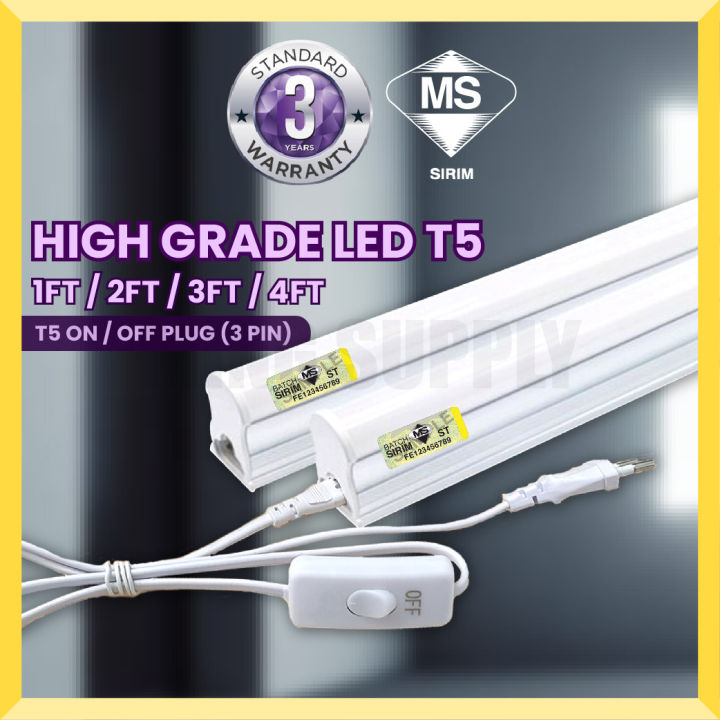 MS_ SIRIM LED T5 Tube Light Complete Set Connector Plug Ceiling Strip ...