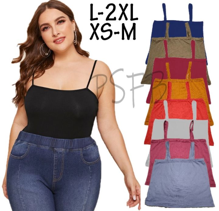 PLUS SIZE NADINE SQUARENECK CROP SPAGHETTI tube TOP joymarcelo | Lazada PH