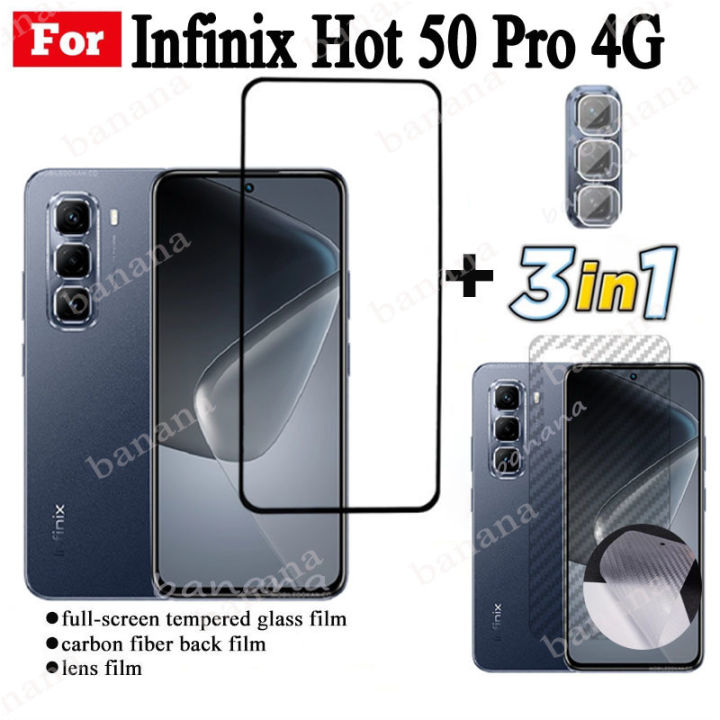 3 IN 1 Hot 50 Pro ฟิล์มกระจกนิรภัยสําหรับ Hot 50 4G Hot 50 5G Hot 50i ...