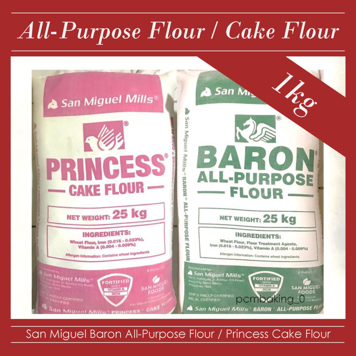 San Miguel Baron All Purpose Flour Princess Cake Flour APF CF 1kg ...