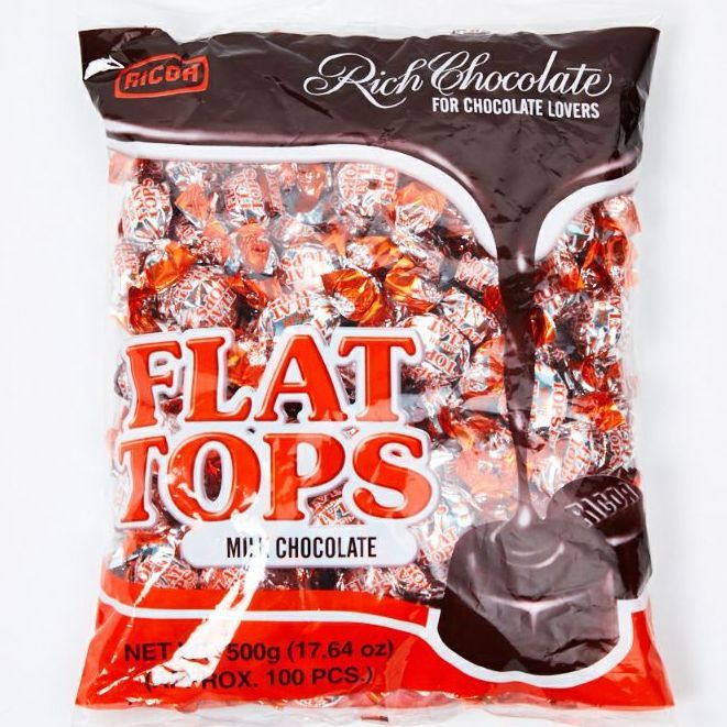 Ricoa Flat Tops Milk Chocolate 100pcs Per Pack -500g | Lazada PH
