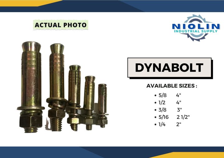 DYNA BOLT ( 1/4inch to 5/8inch ) Sold Per piece | Lazada PH