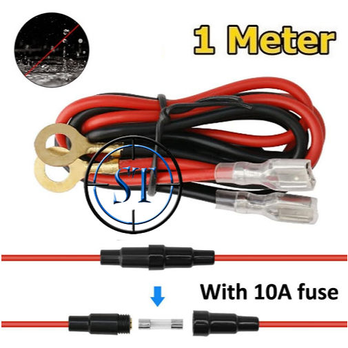 Kabel Plug Socket Motor Mobil Car Lighter 1 Meter Fuse 10A Installation ...