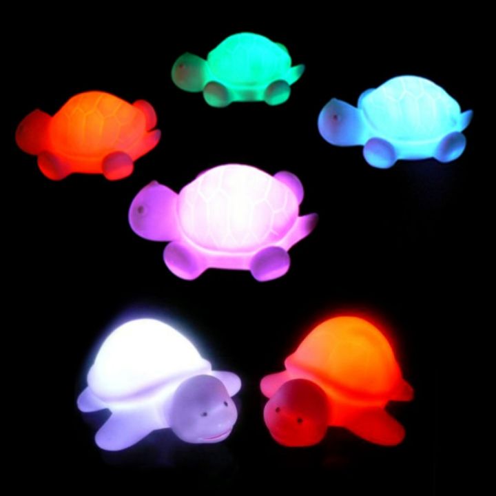 Flashing Light Up Toy Turtle LED 7 Colors Changing Night Light Lamp ...