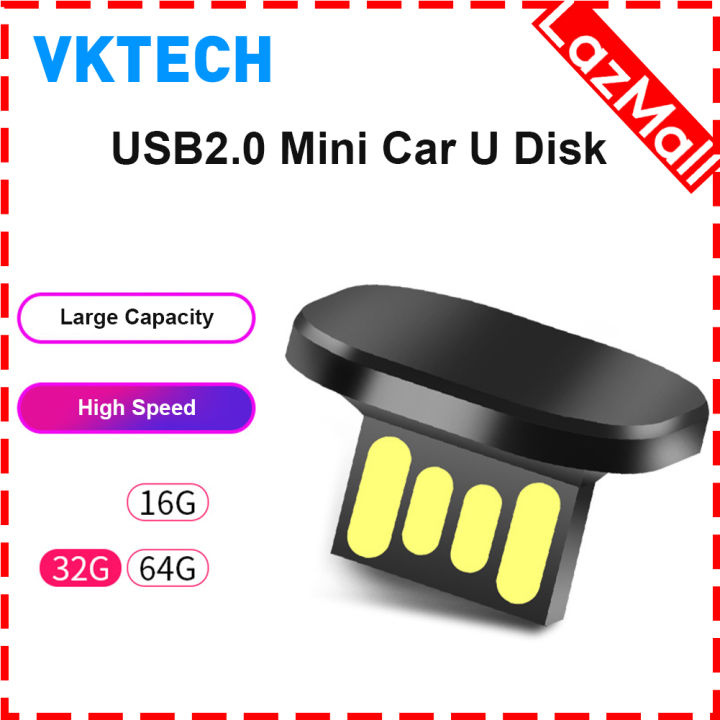 [Vktech] 16/32/64GB Car Usb Flash Drive Car USB2.0 Mini Flash Disk ...