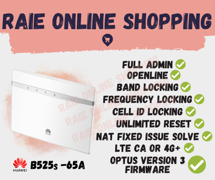 Huawei B525s - 65a 4G+ LTE CAT6 Broadband Wifi Modem Router - Openline Full Admin Access | Lazada PH