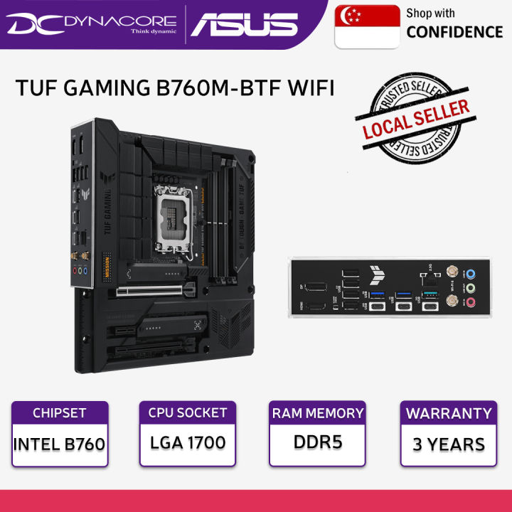 Asus TUF GAMING B760M-BTF WIFI DDR5 Intel LGA1700 mATX BTF Motherboard ...