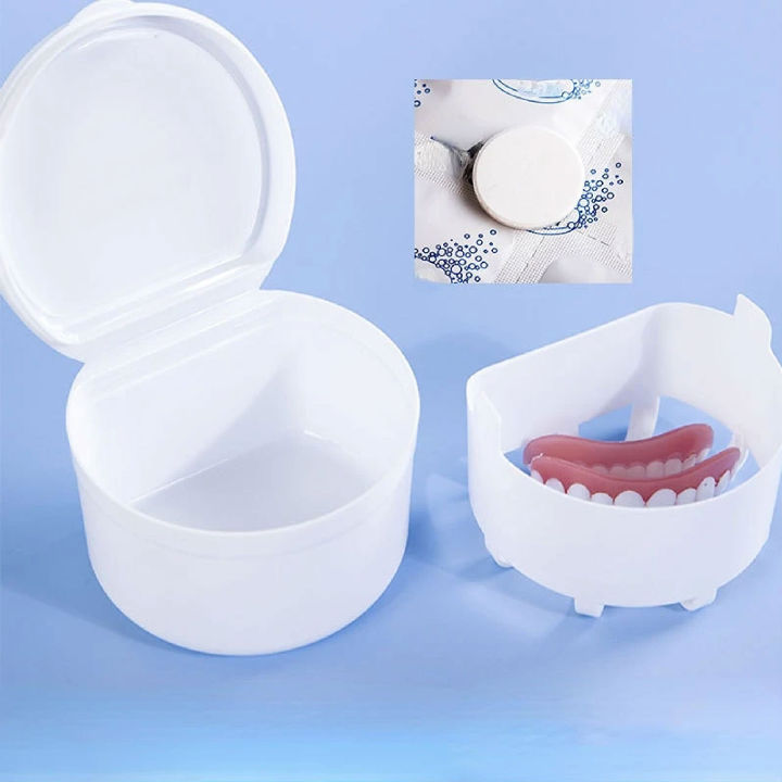 Kaisa Villa Denture Storage Box with Strainer Basket False Teeth ...