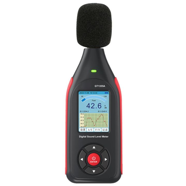 Digital Noise Meter with Condenser Microphone Digital Sound Level Meter ...