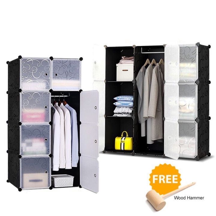 DIY Magic Wardrobe Cabinet Cube Rack Clothes Storage Bedroom Cabinet ...