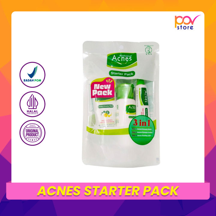 Acnes Starter Pack 3 In 1 KEMASAN BARU Travel Size POV Store | Lazada ...