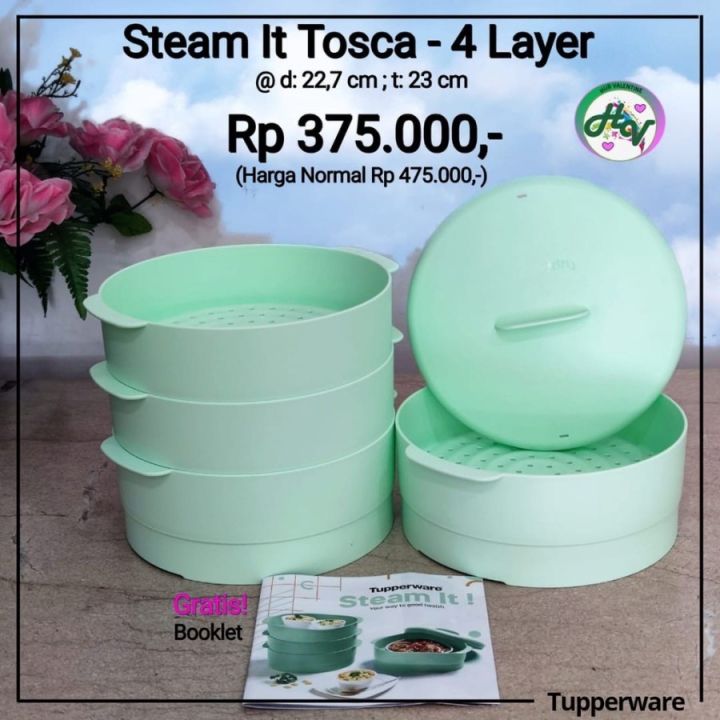 Tupperware steam it 4layer kukusan 4susun | Lazada Indonesia