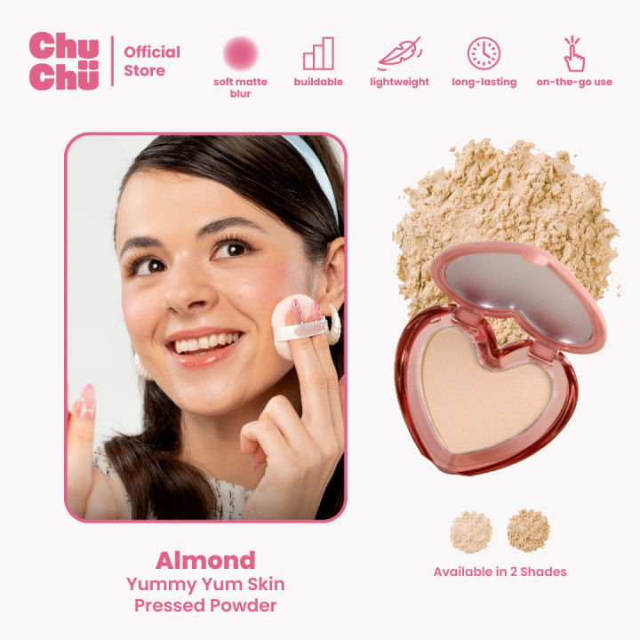 Chu Chu Beauty Yummy Yum Skin Pressed Powder in Almond | Lazada PH