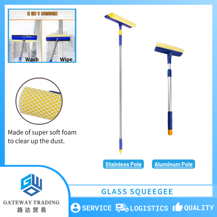 Glass Wiper Squeegees Glass Window Cleaner Double-Sided Retractable ...
