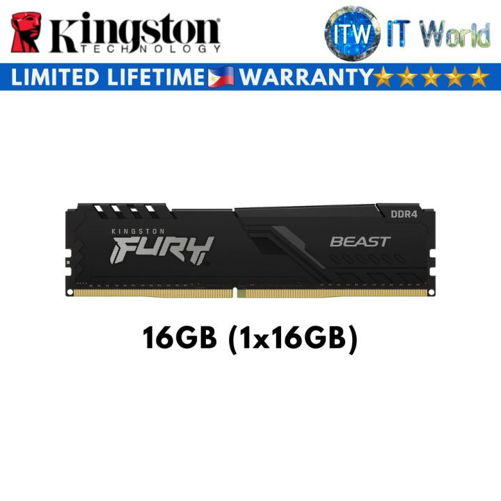 Kingston Fury Beast 16GB DDR4-3600MHz CL17 Desktop Memory | Lazada PH