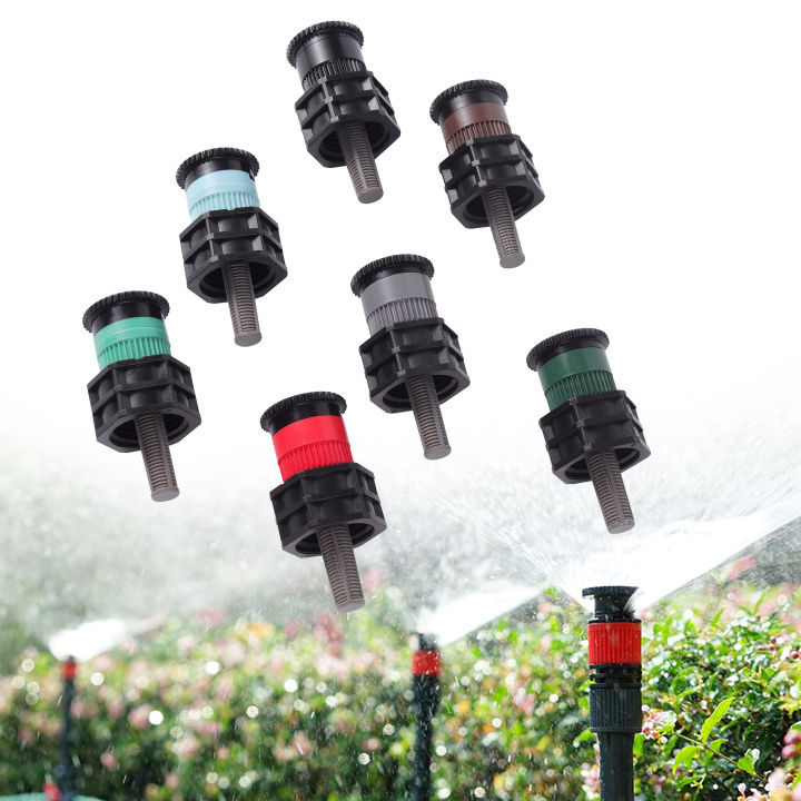 2 PCS Adjustable Rotating Diffuser Nozzle Garden Lawn Pop Up Sprinkler ...