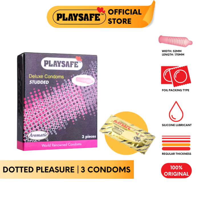 Playsafe Studded Condom (3's) - Pleasure Max | Lazada