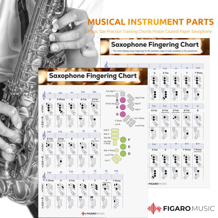 Poster Saxophone Fingering Chart Basics Instructions | Lazada Indonesia