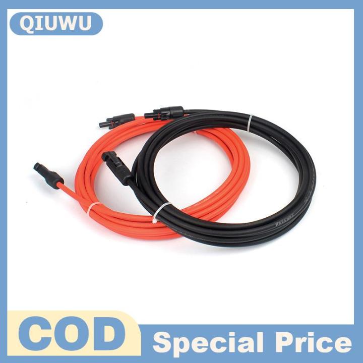 QIUWU 14AWG Solar Panel Cable Wire 1000 1500V PV DC Connector Solar ...