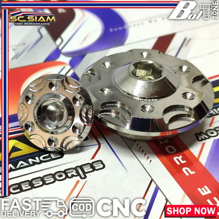 SC SIAM STAINLESS CNC DUO CAP RAIDER CARB / R150 FI / YAMAHA / HONDA ...