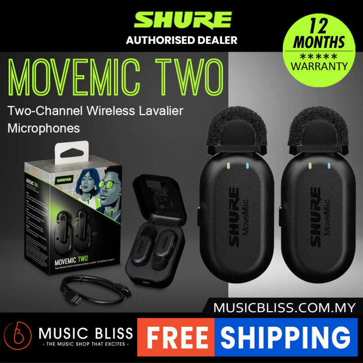 Shure MoveMic Two Wireless Lavalier Microphone System | Lazada