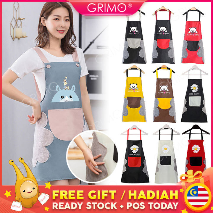 GRIMO Malaysia - Ququ Hanging Apron Kitchen Dapur Water Proof Cooking ...