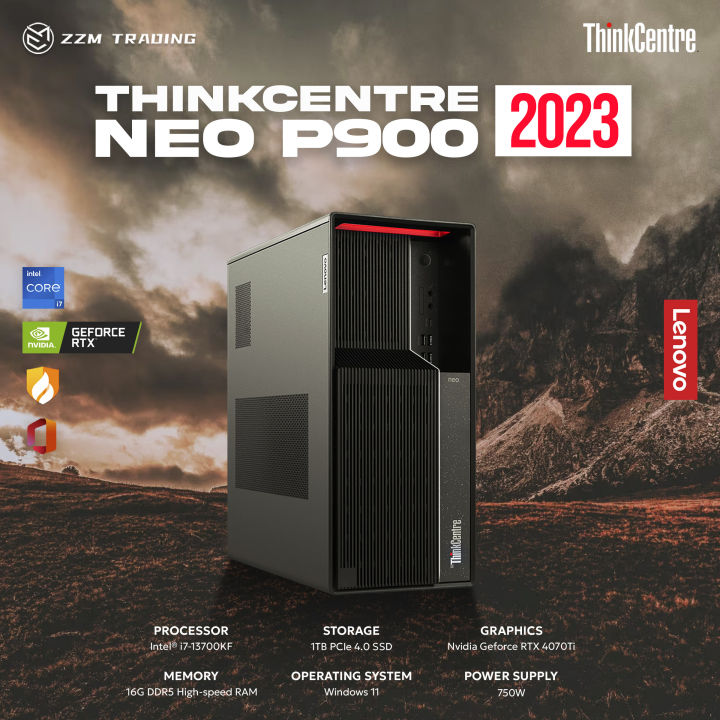 PRE ORDER Lenovo ThinkCentre neo P900 2023 Core i7-13700KF RTX 4070Ti 16GB RAM 1TB SSD ZZM ...