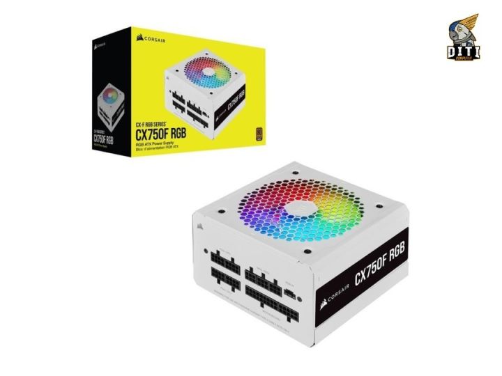 CORSAIR CX750F RGB 750Watt (WHITE) 80 Plus Bronze Fully Modular ...
