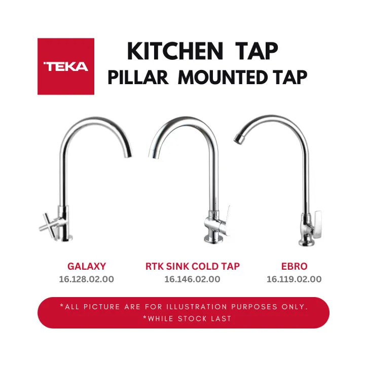 TEKA KITCHEN FAUCET PILLAR MOUNTED COLD TAP SERIES | Lazada