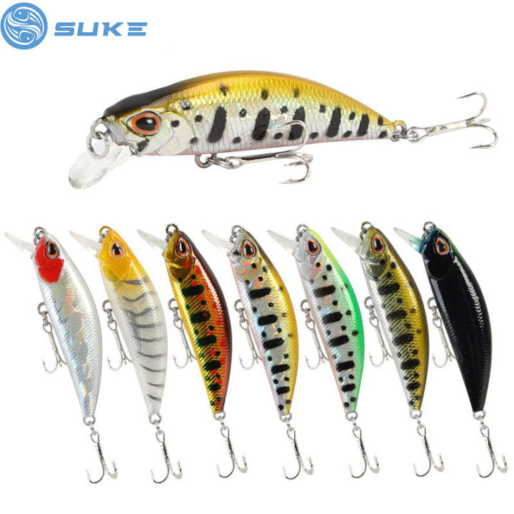SuKe 1PCS 5g/5cm Minnow Fishing Lure Laser Hard Artificial Bait 3D Eyes Fishing | Lazada PH