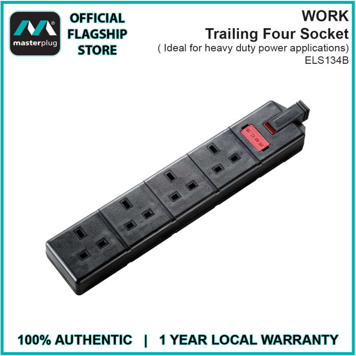 Masterplug ELS134B Work Trailing Sockets | Lazada Singapore
