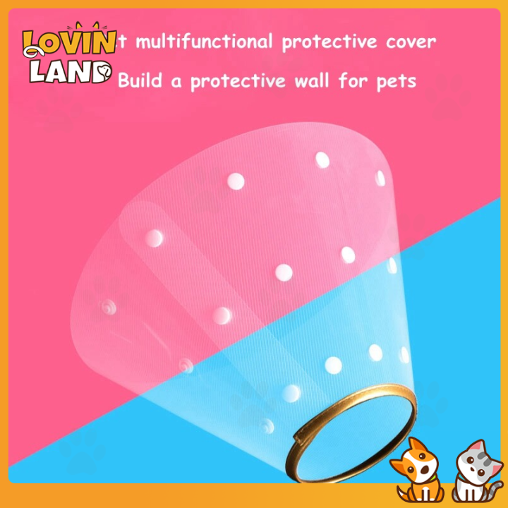 Lovinland Transparent Cat Dog Collar Neck Cone Recovery Collar ...