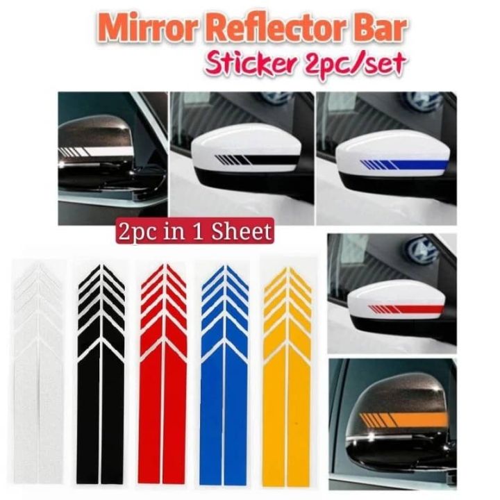 2PC Car Side Mirror Sticker Car Reflective Sticker Rearview Mirror ...