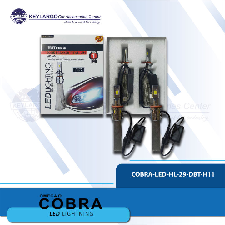 COBRA LED HEADLIGHT 5400 LUMEN DARK BREAKER (COPPER STRIP HEAT SINK ...